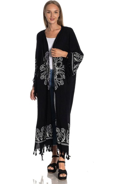 Zehhar Geleneksel El Baskısı Kimono