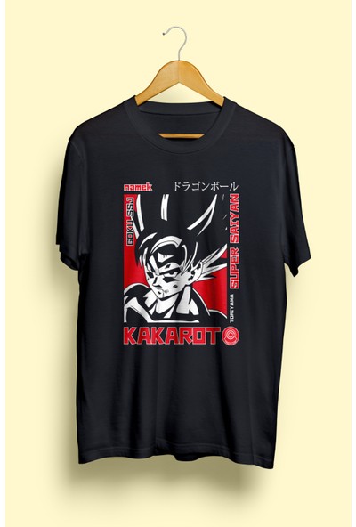 Akihabara Dragon Ball Son Goku Super Saiyan Anime Karakter Tasarım Baskılı Tişört Akihabara Dragon Ball Son Goku Super Saiyan Anime Karakter Tasarım Baskılı Tişört
