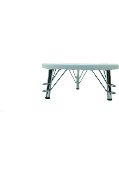 LanHome Mini Tabure/düzenleyici (Beyaz-Krom)