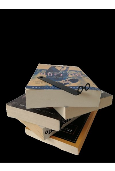 Risingmaber Mat Siyah Metal Gözlük Tasarımlı Kitap Ayracı.