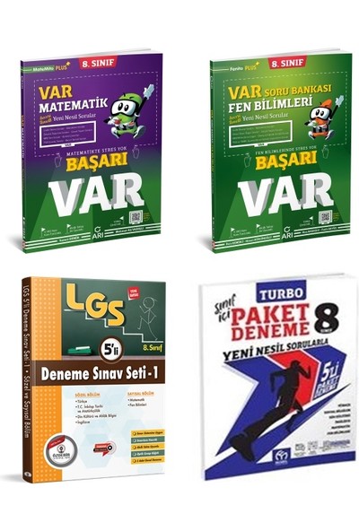 Arı Yayıncılık 8. Sınıf Başarı Var Matematik Soru Bankası - Fen Bilimleri Soru Bankası - Özdebir Yayınları 5'li LGS Denemesi - Model Yayınları Arı Yayıncılık 8. Sınıf Başarı Var Matematik Soru Bankası - Fen Bilimleri Soru Bankası - Özdebir Yayınları 5'li LGS Denemesi - Model Yayınları