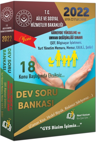 Next Kariyer Yayınları 2022 T.C. Aile ve Sosyal Hizmetler Bakanlığı Personeline Yönelik GYS Şef, Bilgisayar Işletmeni, Yurt Yönetim Memuru, V.h.k.i, Şoför 18 Konu Dev Soru Bankası Next Kariyer Yayınları 2022 T.C. Aile ve Sosyal Hizmetler Bakanlığı Personeline Yönelik GYS Şef, Bilgisayar Işletmeni, Yurt Yönetim Memuru, V.h.k.i, Şoför 18 Konu Dev Soru Bankası