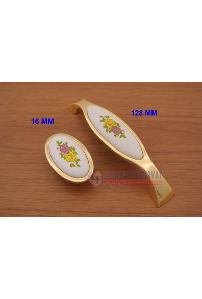 Porselen Görünümlü Sarı Kulp 128 mm