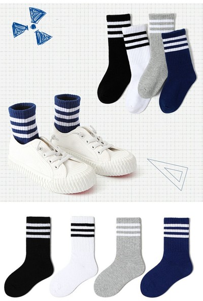 Black Arden Socks 4 Çift Unisex Kolej Model Okul Çorabı BT-0627 Black Arden Socks 4 Çift Unisex Kolej Model Okul Çorabı BT-0627