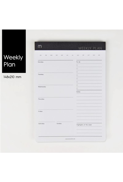 Munu Note Munuplanner - Black & White Weekly Plan (Haftalık Planlayıcı) Munu Note Munuplanner - Black & White Weekly Plan (Haftalık Planlayıcı)