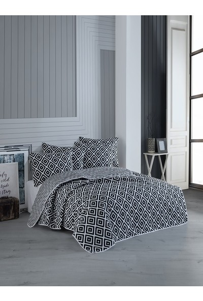 Üntaşlife Çift Kişilik Kapitoneli Pike Yatak Örtüsü Seti Diagonal