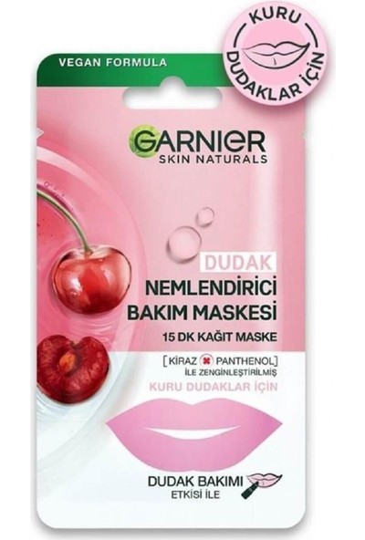 Claderm Garnier Dudak Bakım Maskesi Nemlendirici 5 gr Claderm Garnier Dudak Bakım Maskesi Nemlendirici 5 gr