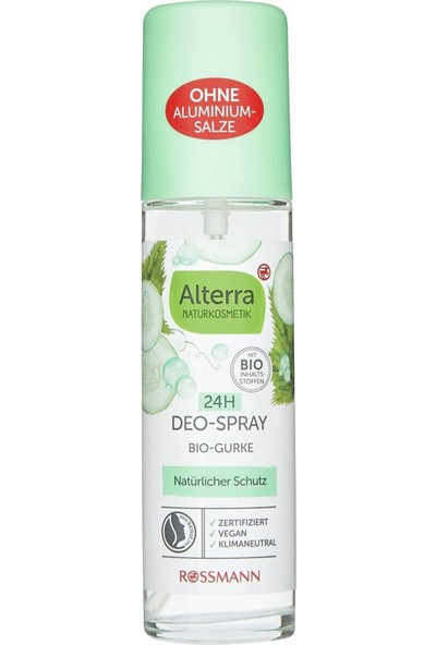 Alterra Deo Sprey Organik Salatalık & Organik Aloe Vera Içerikli 75 ml