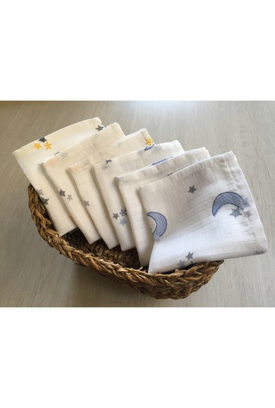 Lief Home Bebek Müslin Ağız Bezi ( 6 Adet ) | 28X28 Lief Home Bebek Müslin Ağız Bezi ( 6 Adet ) | 28X28