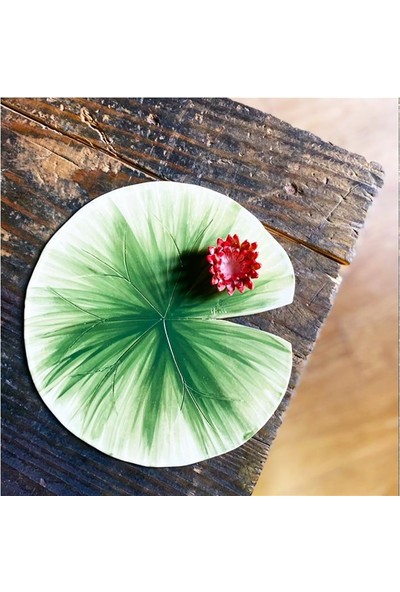 İf'in Kırmızı Çiçekli Lotus Sunum Tabağı