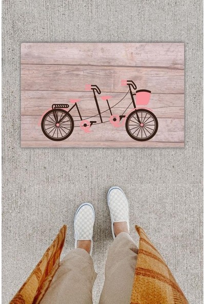 Ways Dijital Baskı Dekoratif Bisiklet Pudra Kapı Önü Paspası K-1265