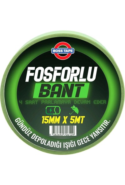 Boss Tape Fosforlu Bant 15MMX5MT Boss Tape Fosforlu Bant 15MMX5MT