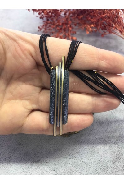 Nsa Silver Nsa Gümüş Gümüş Tasarım Kolye 925 Ayar El Işi