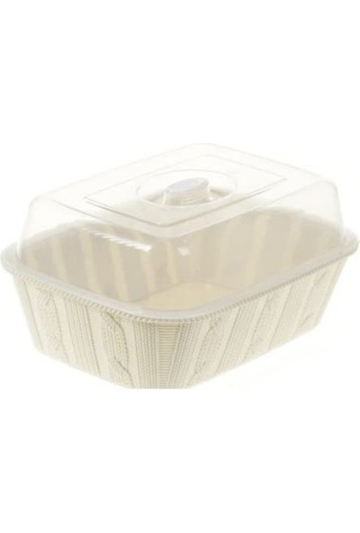 Violet Plastik Ekmek Sepeti Kapaklı- Bej Violet Plastik Ekmek Sepeti Kapaklı- Bej