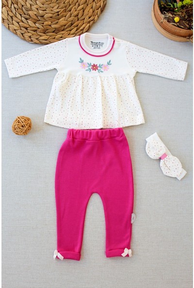 Demirciler Avm Kız Bebek 3'lü Mevsimlik Takım Demet Uzun Kol Body Fuşya 9-12 Ay PS10984 Demirciler Avm Kız Bebek 3'lü Mevsimlik Takım Demet Uzun Kol Body Fuşya 9-12 Ay PS10984