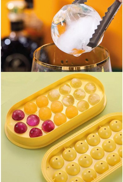 Ega Toptan 13 Bölmeli Kristal Küre Buzluk - Yuvarlak Buz Kalıbı Ega Toptan 13 Bölmeli Kristal Küre Buzluk - Yuvarlak Buz Kalıbı