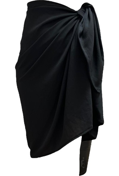 Sue's Des Kadın Siyah Belden Bağlamalı Iç Göstermeyen Pareo Plaj Eteği 78*150 Sue's Des Kadın Siyah Belden Bağlamalı Iç Göstermeyen Pareo Plaj Eteği 78*150