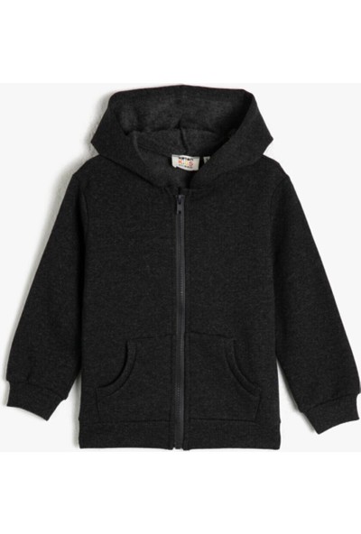 Koton 3WKB10137TK Koton Erkek Çocuk Sweat Siyah