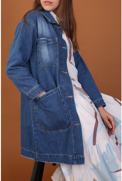 ALLDAY Dört Cepli Denim Ceket ALLDAY Dört Cepli Denim Ceket