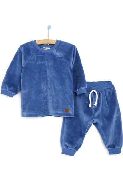 Hellobaby Basic Erkek Bebek Kadife Eşofman Takımı Hellobaby Basic Erkek Bebek Kadife Eşofman Takımı