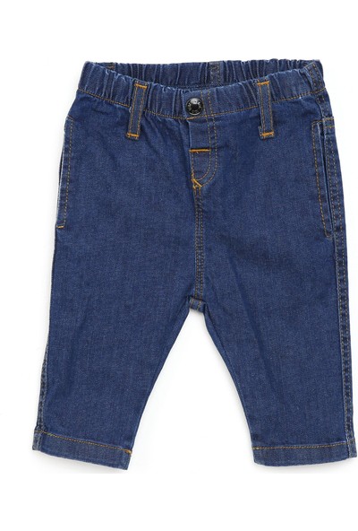 Hellobaby Basic Erkek Bebek Beli Lastikli Denim Pantolon Hellobaby Basic Erkek Bebek Beli Lastikli Denim Pantolon
