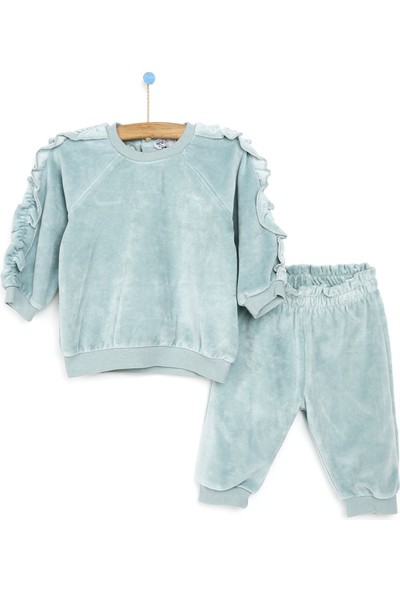Hellobaby Basic Kız Bebek Kadife Eşofman Takımı