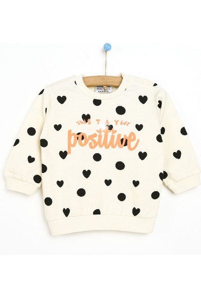 Hellobaby Basic Kız Bebek Şardonlu Iki Ip Baskılı Sweatshirt