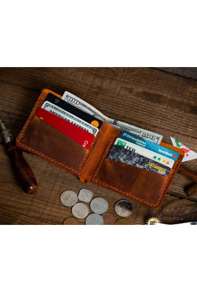 Erkek Hakiki Deri Cüzdan Tobacco El Yapımı Cüzdan