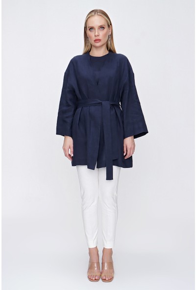 Aker 23162111 Kısa Kimono Keten Tween Set Aker 23162111 Kısa Kimono Keten Tween Set