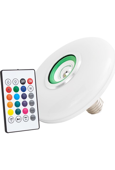 Powermaster Bluetooth Hoparlörlü Kumandalı 15 Watt Rgb Akıllı LED Ampul Powermaster Bluetooth Hoparlörlü Kumandalı 15 Watt Rgb Akıllı LED Ampul
