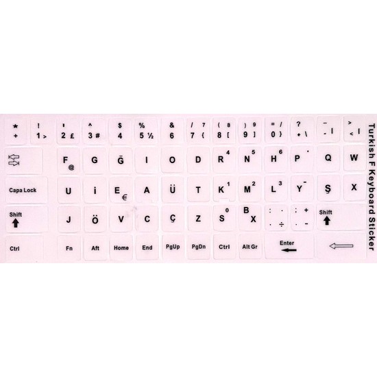 Aogo F Klavye Stiker Türkçe Klavye Yapışkan Harf Turkish F Fiyatı