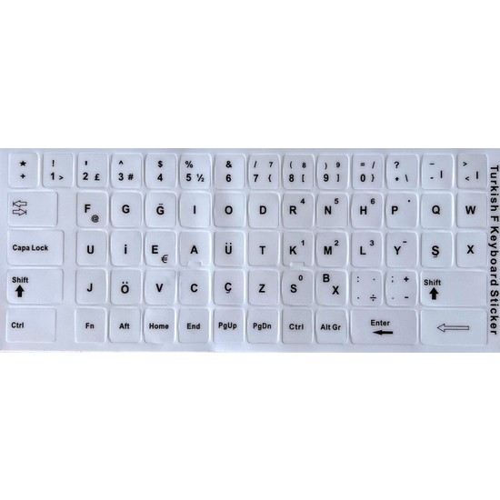Aogo F Klavye Stiker Türkçe Klavye Yapışkan Harf Turkish F Fiyatı