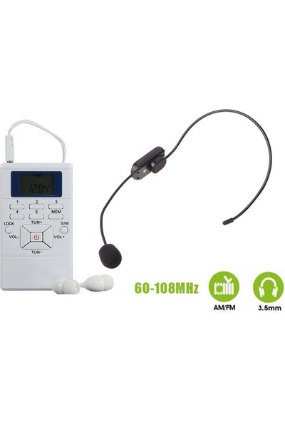 Profisher Mini Dijital Ekran Fm Radyo Alıcısı Profisher Mini Dijital Ekran Fm Radyo Alıcısı