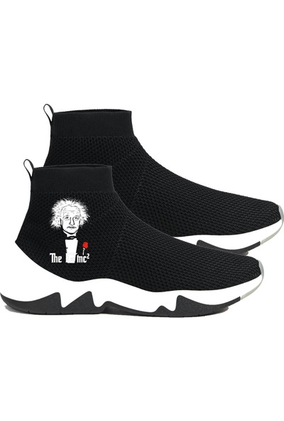 Art's Einstein E=mc2 Çorap Design Sneaker Spor Ayakkabı Art's Einstein E=mc2 Çorap Design Sneaker Spor Ayakkabı