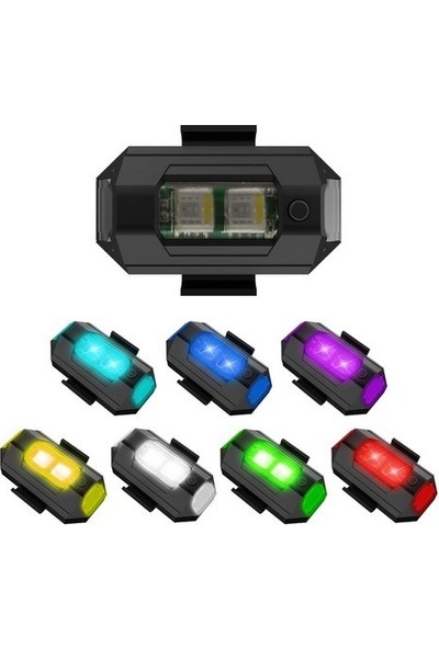 Nkt Group Rgb Motosiklet Drone Bisiklet Otomotiv Çakar Şarjlı Kablosuz Mini LED - 7 Farklı Renk Nkt Group Rgb Motosiklet Drone Bisiklet Otomotiv Çakar Şarjlı Kablosuz Mini LED - 7 Farklı Renk