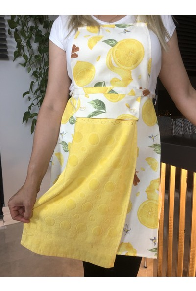 Derya Havlulu Mutfak Önlüğü (Limon)