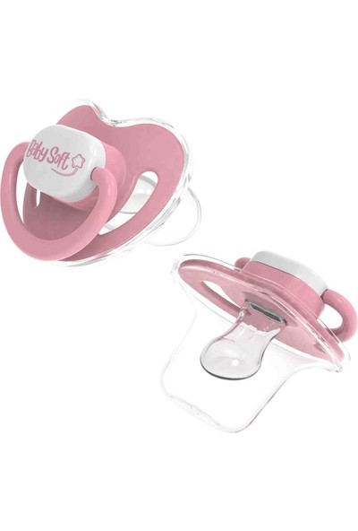 Baby Soft 590 Kapaklı Damaklı Emzik No:3 18+ Ay Pembe Baby Soft 590 Kapaklı Damaklı Emzik No:3 18+ Ay Pembe