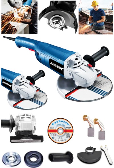 Stilmax Stm180ag 2400w Büyük Boy 180mm Taşlama Makinesi Metal Kesme Spiral Jet Taşı + 180mm Taş Hediyeli Stilmax Stm180ag 2400w Büyük Boy 180mm Taşlama Makinesi Metal Kesme Spiral Jet Taşı + 180mm Taş Hediyeli