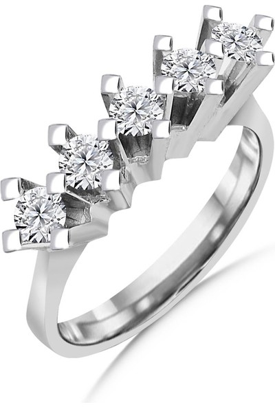 Diamine Pırlanta Beştaş Yüzük 0,45 Karat