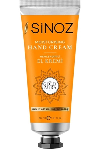 Sinoz Nemlendirici El Kremi Gold Aura 30 ml