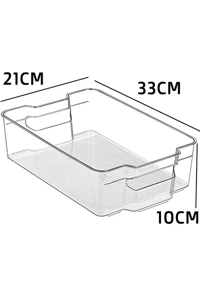 Mim Life 3'lü Buzdolabı Düzenleyici Maxi Istiflenebilir Kutu Şeffaf Dolap Içi Organizer
