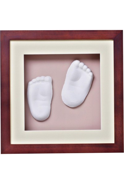 Baby Memory Prints El ve Ayak Izi 3D Çerçeve Ceviz Baby Memory Prints El ve Ayak Izi 3D Çerçeve Ceviz