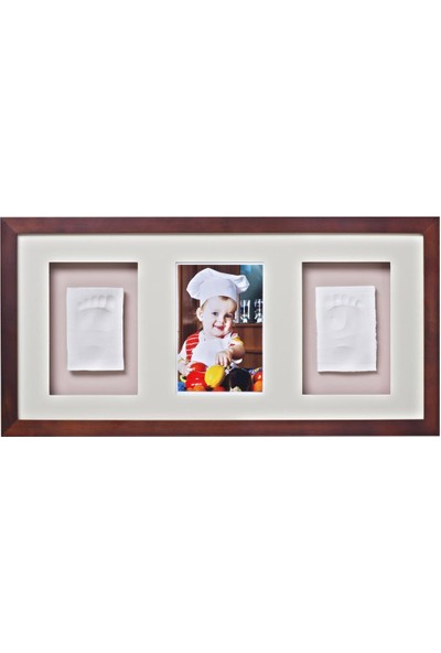 Baby Memory Prints Trio El ve Ayak Izi 3lü Çerçeve Ceviz Baby Memory Prints Trio El ve Ayak Izi 3lü Çerçeve Ceviz