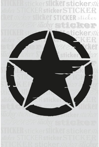 Ecce Asker Yıldız Sticker Yapıştırma 20 cm x 20 cm Ecce Asker Yıldız Sticker Yapıştırma 20 cm x 20 cm