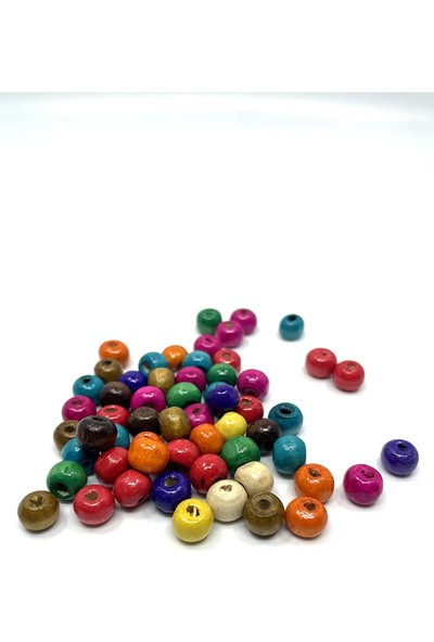 Tahtakaledeyim Ahşap Boncuk Delikli Yuvarlak 8 mm Karışık Renk 10 gr (60 Adet) Tahtakaledeyim Ahşap Boncuk Delikli Yuvarlak 8 mm Karışık Renk 10 gr (60 Adet)