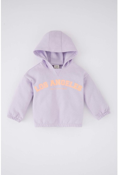 DeFacto Kız Bebek Regular Fit Kalın Sweatshirt Kumaşı Slogan Baskılı Kapüşonlu Sweatshirt Y7357A222AU DeFacto Kız Bebek Regular Fit Kalın Sweatshirt Kumaşı Slogan Baskılı Kapüşonlu Sweatshirt Y7357A222AU