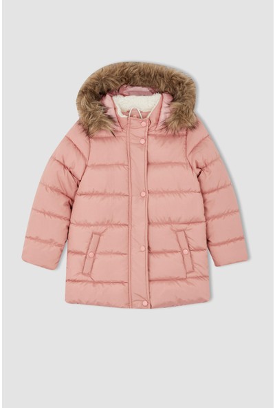 DeFacto Kız Çocuk Regular Fit Kapüşonlu Sentetik Astar MONT U8720A622AU DeFacto Kız Çocuk Regular Fit Kapüşonlu Sentetik Astar MONT U8720A622AU