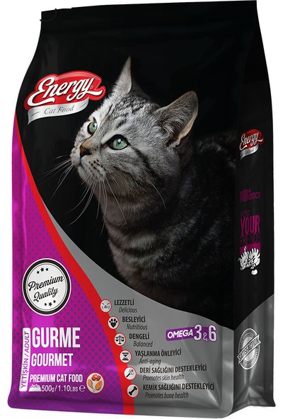 Cat Food Energy Gurme Yetişkin Kedi Maması 500 G Özel Koli 8 Adet Cat Food Energy Gurme Yetişkin Kedi Maması 500 G Özel Koli 8 Adet