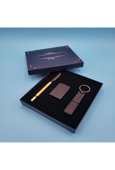 Strongart Siyah Çakmak Anahtarlık Kalem Seti Strongart Siyah Çakmak Anahtarlık Kalem Seti