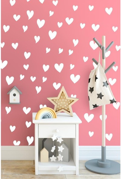 Ömr Dizayn Hediye Kalp Yağmuru Duvar Sticker Bebek Çocuk Odası Dekoratif Beyaz Çıkartma Sticker Ömr Dizayn Hediye Kalp Yağmuru Duvar Sticker Bebek Çocuk Odası Dekoratif Beyaz Çıkartma Sticker